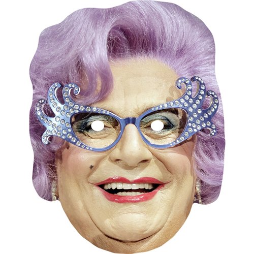 3104 - Dame Edna Everidge Card Face Mask - Personalised and Celebrity ...