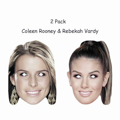 2 Pack - Coleen Rooney & Rebekah Vardy Masks (2396-2397) - Fancy Dress ...